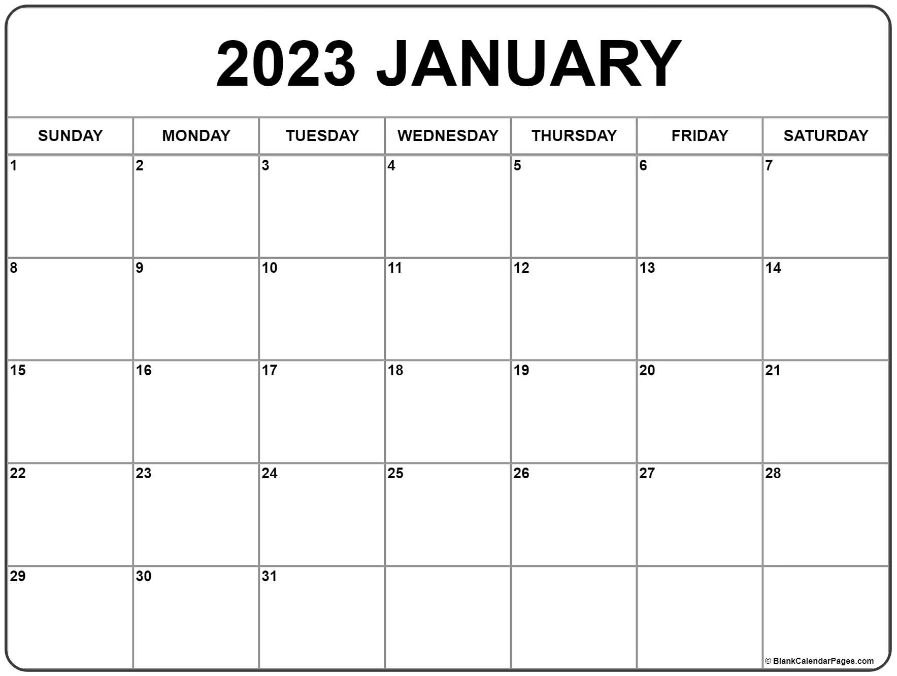 Free Printable 2023 Calendar Template - 2025 Calendar Printable