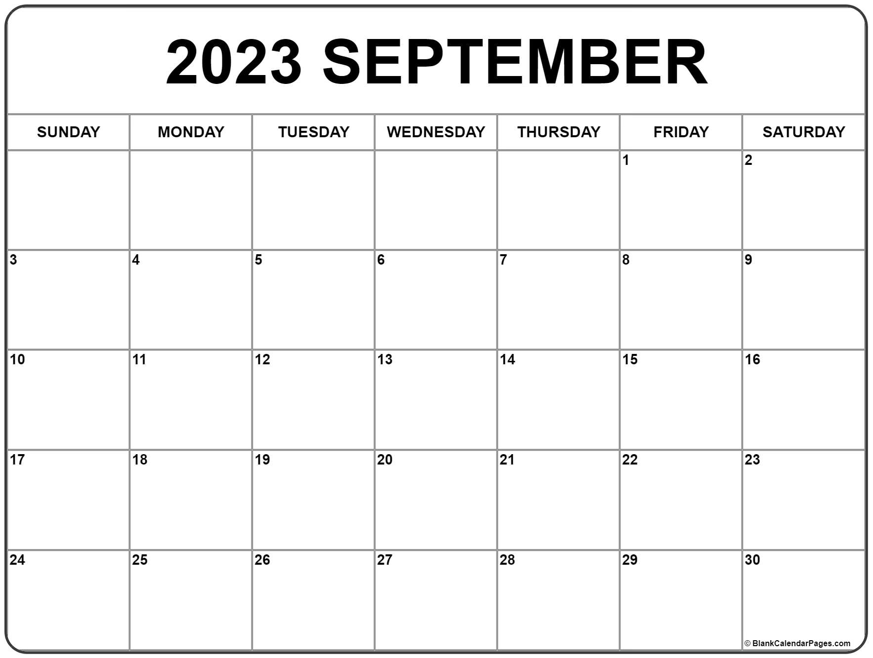 Printable Calendar For September 2023 - 2026 Calendar Printable