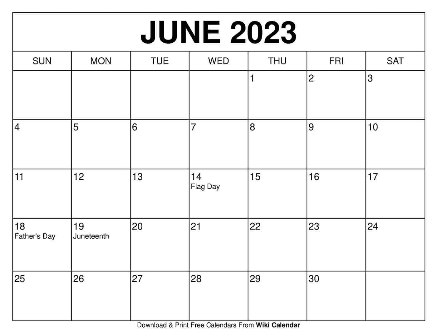 June 2023 Calendar Printable - 2025 Calendar Printable