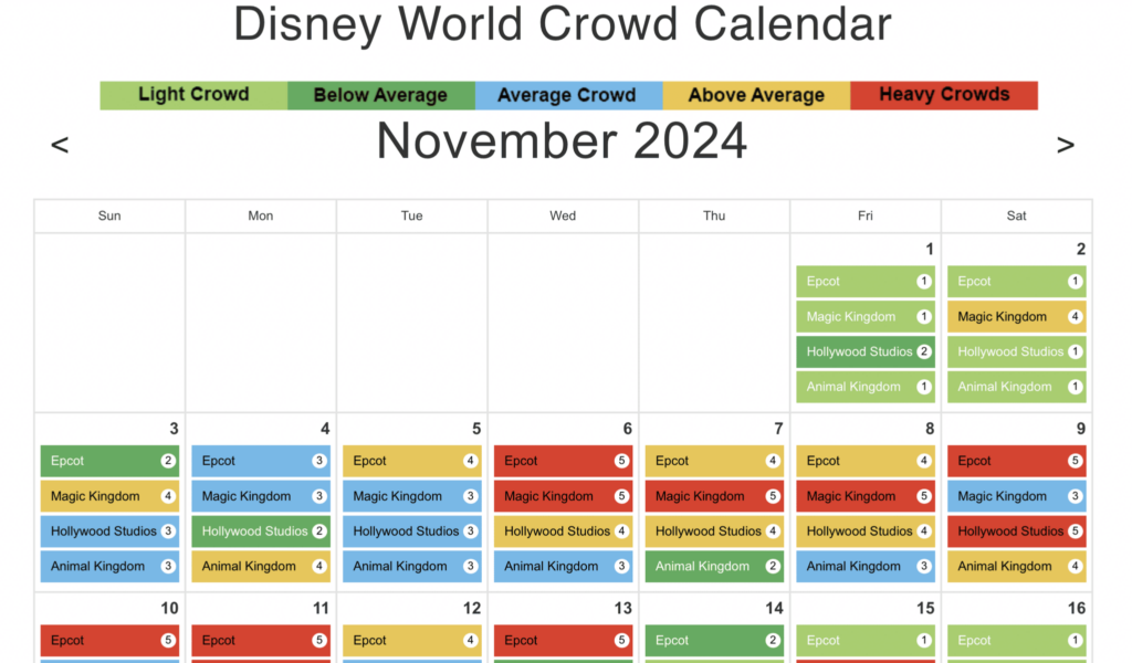 Disney World Crowd Calendar December 2024 - 2025 Calendar Printable