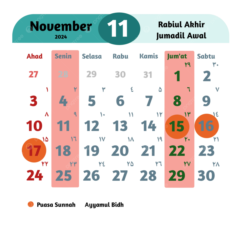 November 2024 Islamic Calendar - 2025 Calendar Printable